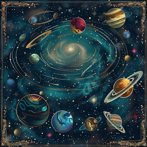 Space map of planets, stars, and galaxies – IMAGELLA