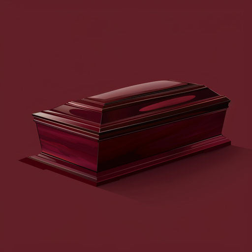 Realistic funeral clipart on a rich burgundy background – IMAGELLA