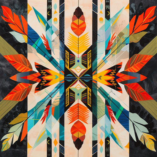 Geometric patterns with natural elements, Ed Hardy style – IMAGELLA