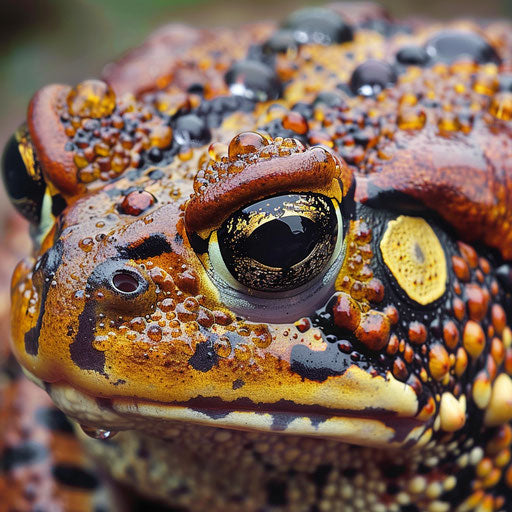 Close-up of a Western leopard toad in the rain – IMAGELLA