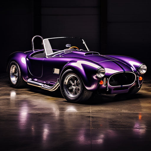 Bright purple ac Shelby Cobra car – IMAGELLA