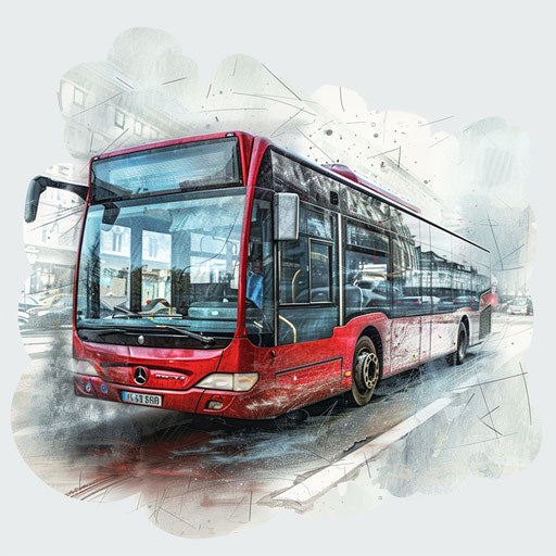 Realistic bus clip art on white background – IMAGELLA