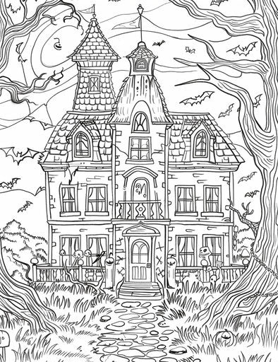 Colorful haunted house, joyful nature celebration – IMAGELLA