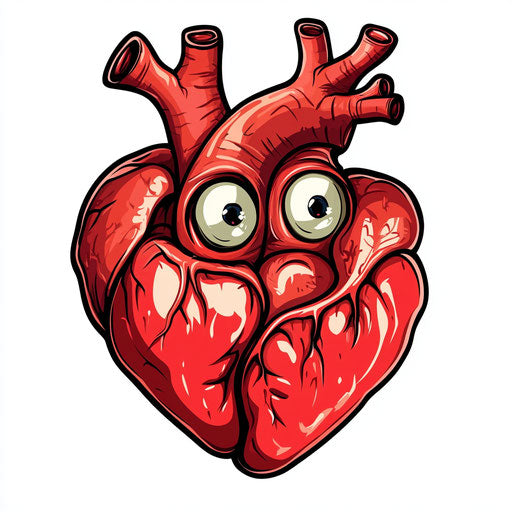 Humorous caricature of a heart outline caricature clipart with human ...