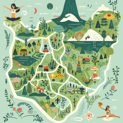 Health and wellness themed map logo – IMAGELLA