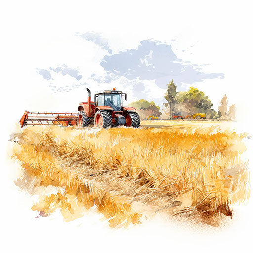 Impressionistic Art agricultural clipart on white background – IMAGELLA