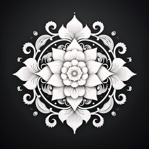 Lotus circle tattoo with intricate swirl patterns – IMAGELLA