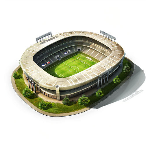 Realistic stadium with random flat background and metallic textures ...