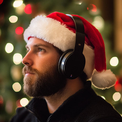 High-Tech Santa Hat with Built-In Headphones and Pre-Loaded Christmas ...
