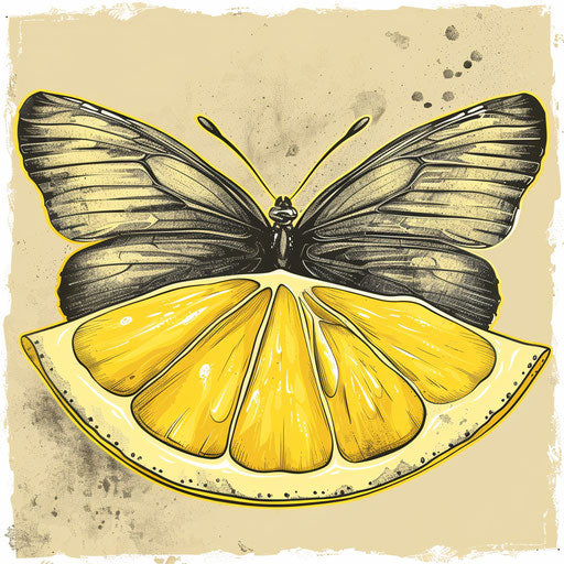 Lemon slice on random background in photo-realistic style – IMAGELLA