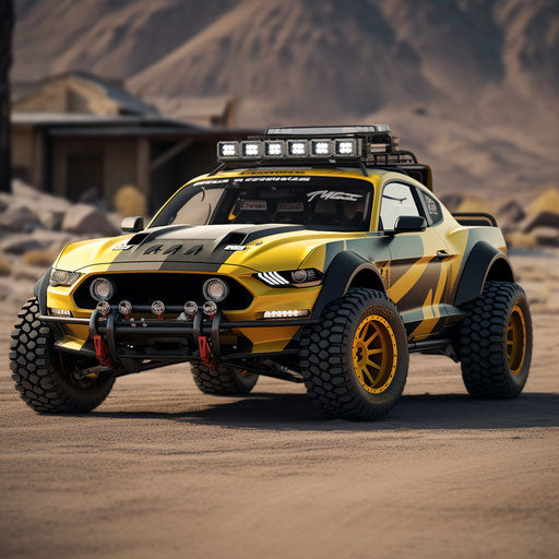 Classic Mustang GT Shelby rally version with off-road mods – IMAGELLA