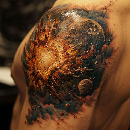 Cool tattoos for men with a cosmic explosion – IMAGELLA