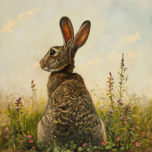 Alert rabbit in the meadow – IMAGELLA