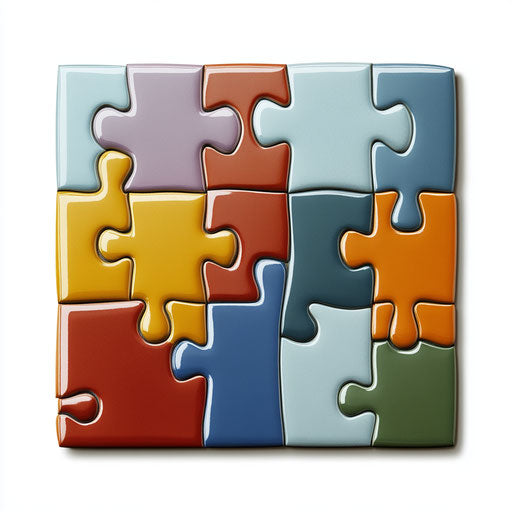 Realistic illustration of a jigsaw piece, high-resolution – IMAGELLA
