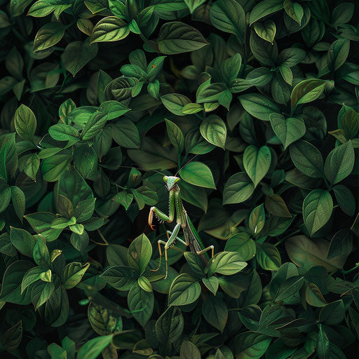 Praying mantis blending into the foliage – IMAGELLA