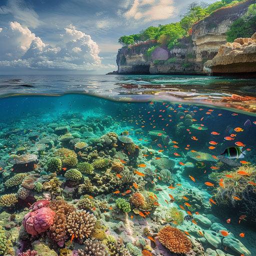 Uluwatu Beach, Indonesia, vibrant coral reefs and colorful fish – IMAGELLA