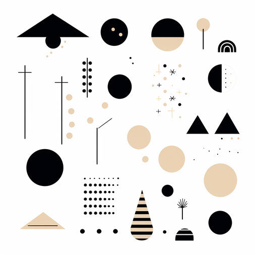 Shapes clipart in the minimalist style, on white background – IMAGELLA