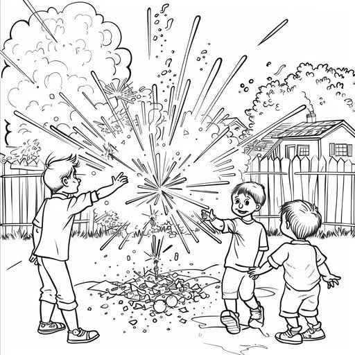 Kids bursting crackers under adult supervision – IMAGELLA