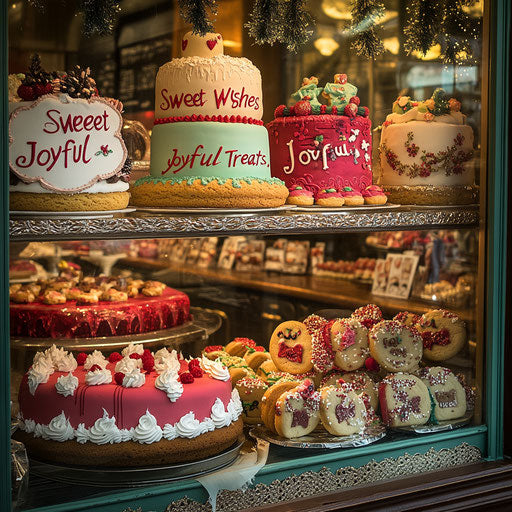 Sweet treats and joyful messages in the bakery window – IMAGELLA
