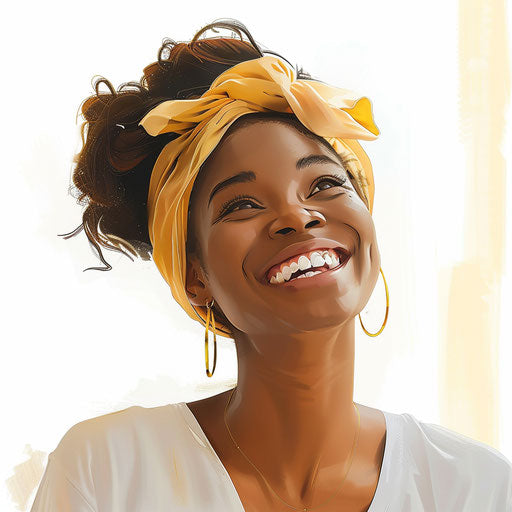 Realistic happiness illustration on flat white background – IMAGELLA