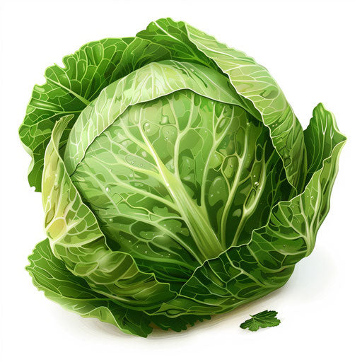 Realistic cabbage illustration on white background – IMAGELLA