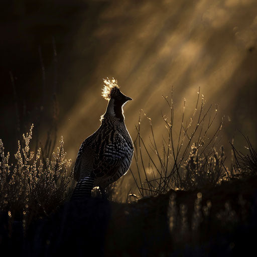 Sage grouse in a dramatic light and shadow composition – IMAGELLA