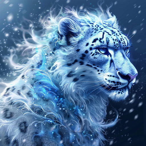 Snow leopard with mane of ice crystals – IMAGELLA