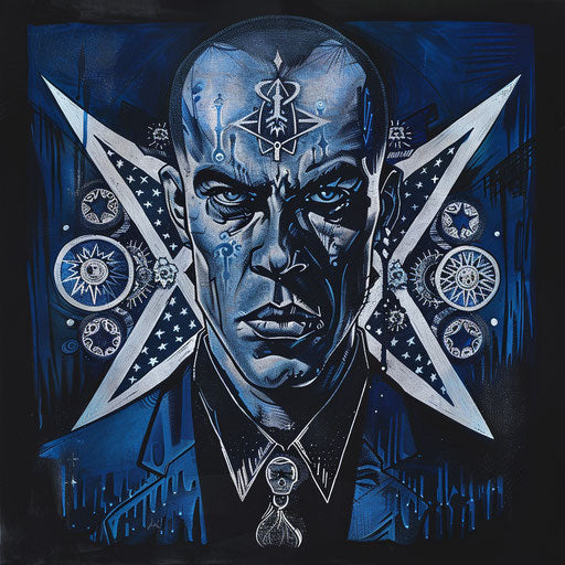 Mystical flat tattoo sketch of a Russian mafia star with enigmatic ...