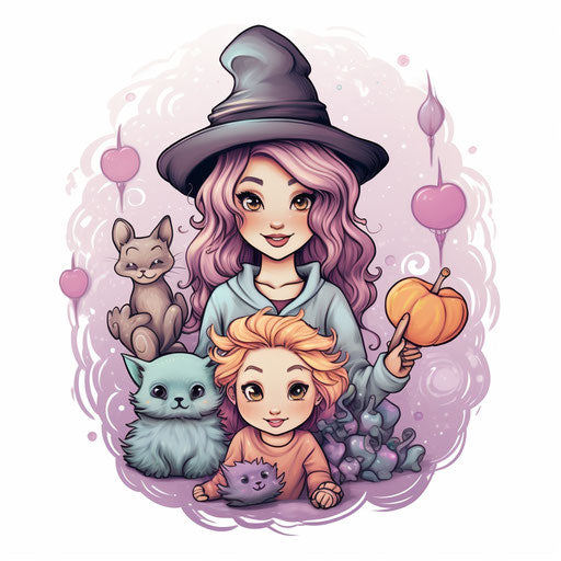 Hocus Pocus Clipart in the style of Pastel Colors Art – IMAGELLA