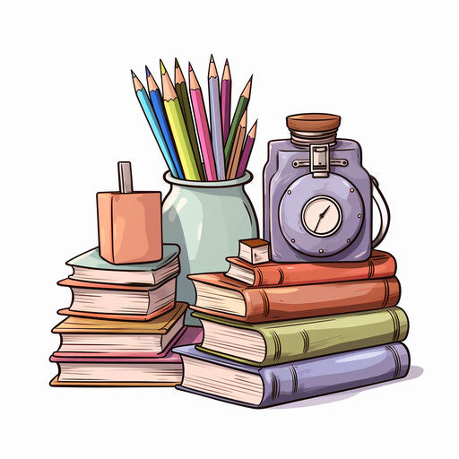 Pastel Colors Art study clipart on white background – IMAGELLA