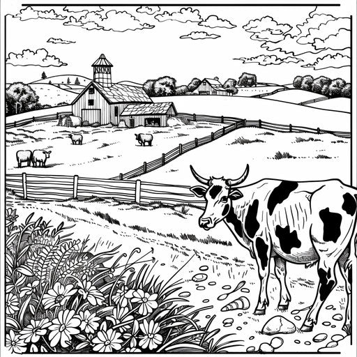 Satirical political scene with comedic elements, coloring book page ...