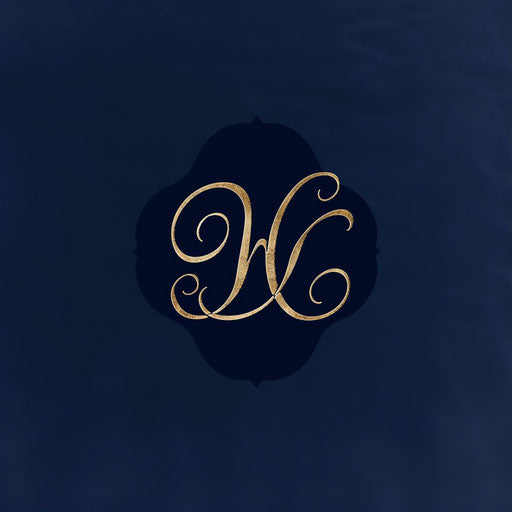 Classic monogram on navy blue background – IMAGELLA