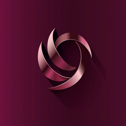 Realistic logo clipart on flat, rich burgundy background – IMAGELLA