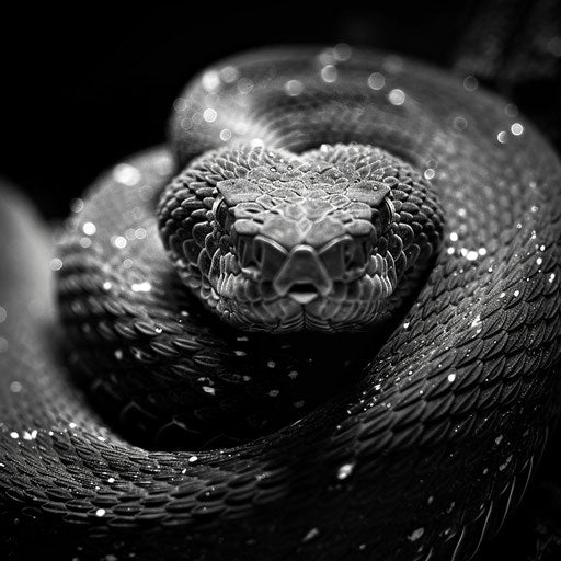 Hognose snake in a dramatic monochrome setting – IMAGELLA