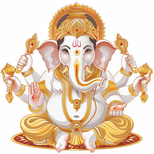 Ganpati clipart in a global fusion of cultural elements and unity ...