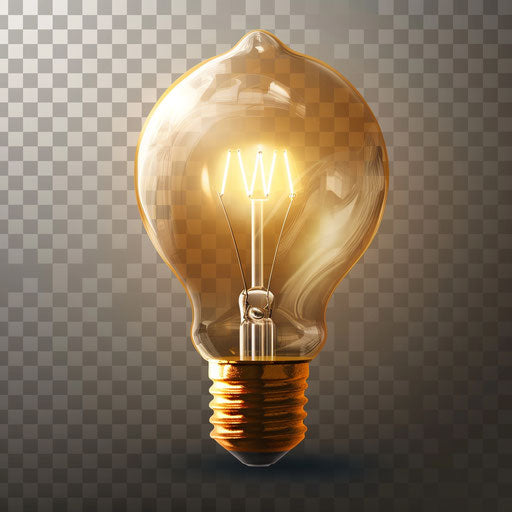 Realistic illustration of a light bulb with a random flat background ...