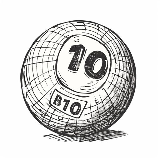 Bingo ball with number B10 – IMAGELLA