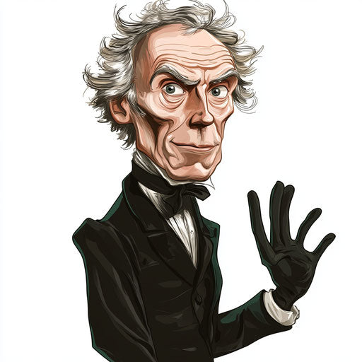 Humorous caricature of a Michael Faraday caricature clipart with human ...