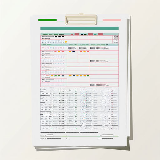 Realistic report card icon on flat white background, high contrast and ...
