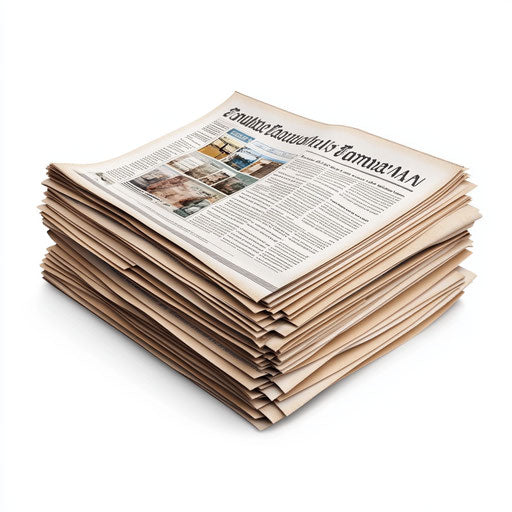 3D newspaper with photo realistic style on flat white background – IMAGELLA