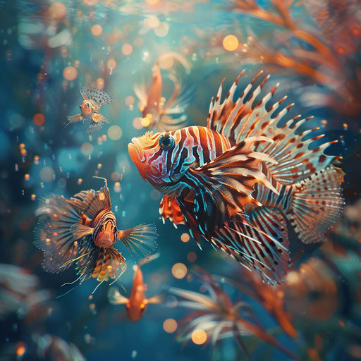 Lion fish with young under soft light – IMAGELLA