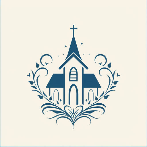 Elegant church logo with cursive fonts and delicate details – IMAGELLA