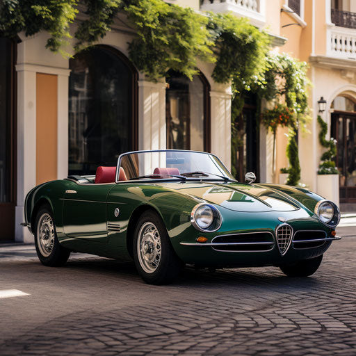 Bright green classic 2 seater car – IMAGELLA