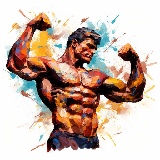 Impressionistic muscle art on white background – IMAGELLA