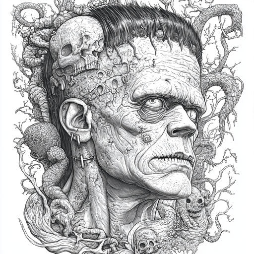 Realistic Frankenstein with natural elements – IMAGELLA