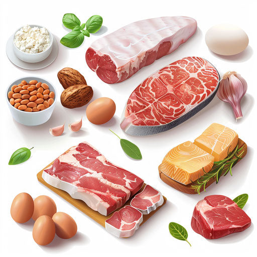 Realistic protein illustration on white background with shadows – IMAGELLA