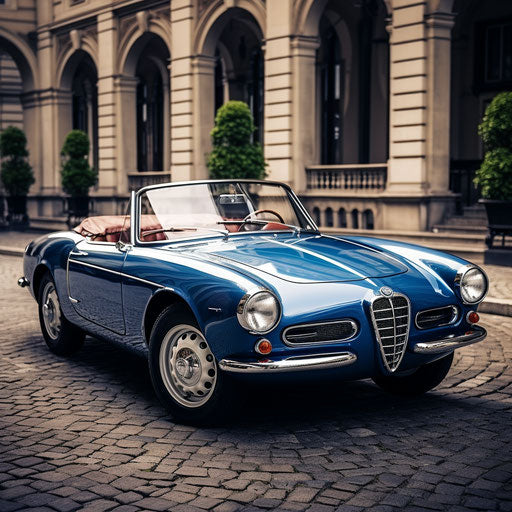 Bright blue 2 seater classic Alfa Romeo – IMAGELLA