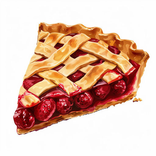 Realistic pie illustration with flat white background – IMAGELLA