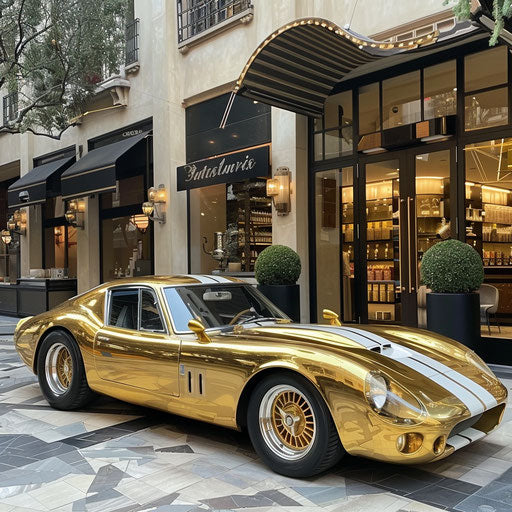 Luxurious Shelby Daytona with gold-plated finish and diamond-encrusted ...