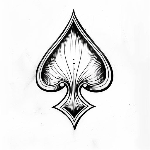 Design a minimalist spade tattoo sketch – IMAGELLA